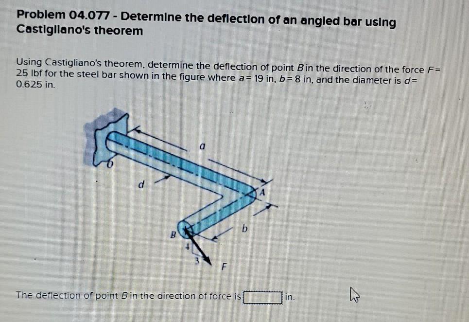 Solved Problem 04 077 Determine The Deflection Of An