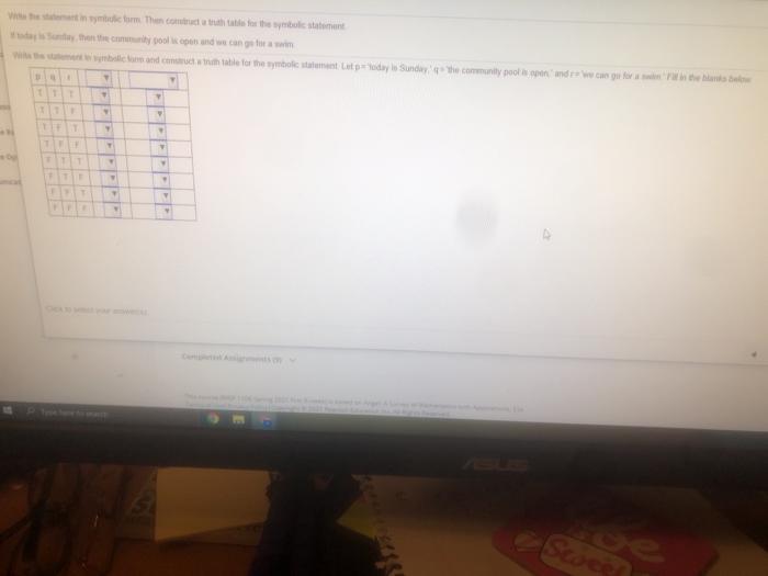 Solved Construct a truth table for the statement (pvq) q. | Chegg.com