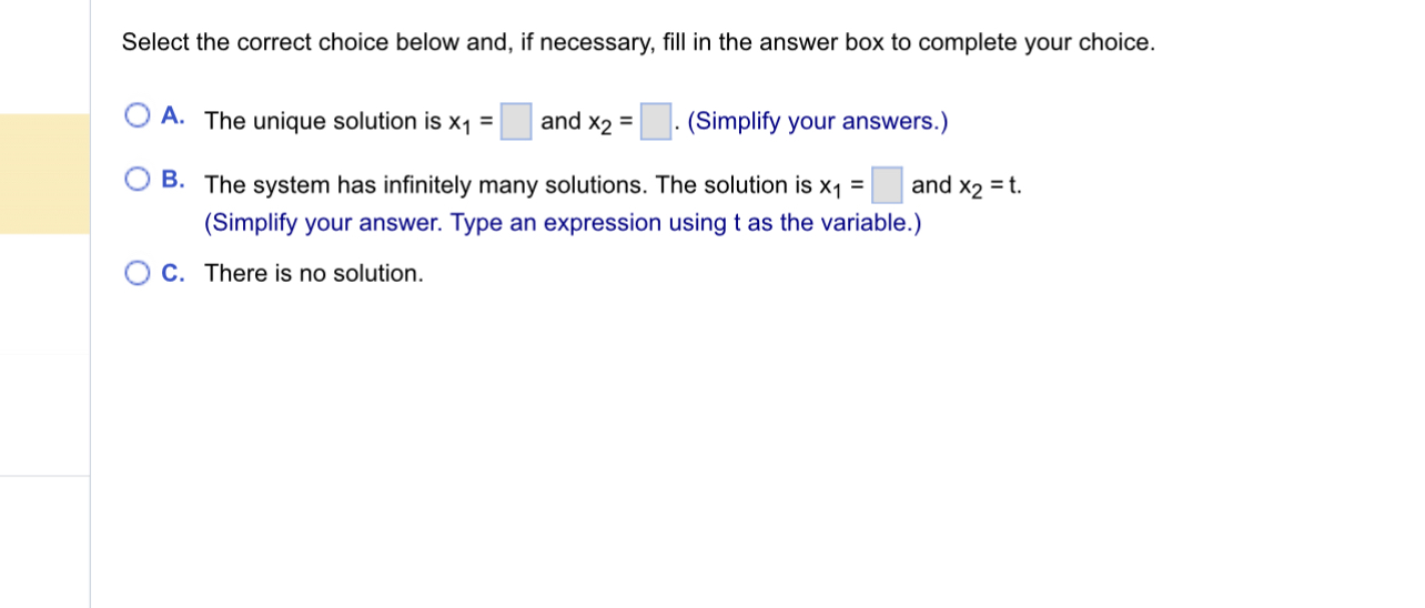Select the correct choice below and, if necessary, | Chegg.com