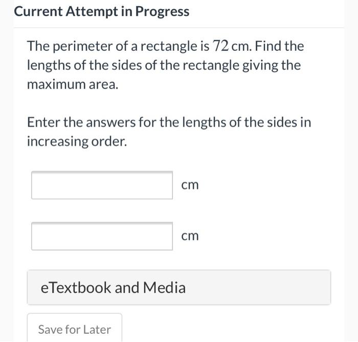 Solved Current Attempt in Progress The perimeter of a | Chegg.com