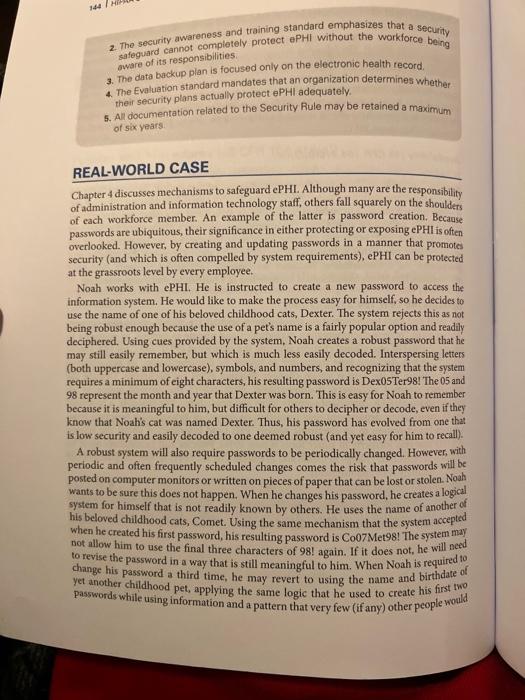 Read the Real-World Case on page 144 in your | Chegg.com
