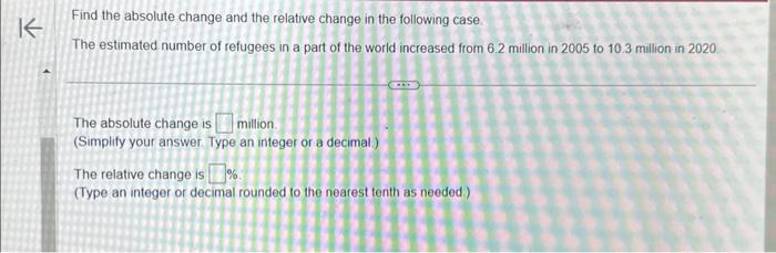 Solved Find the absolute change and the relative change in | Chegg.com