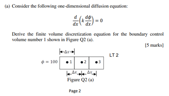 Solved (a) ﻿Consider the following one-dimensional diffusion | Chegg.com