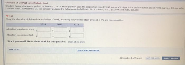 Solved Exercise 14-2 (Part Level Submission) Knudsen | Chegg.com