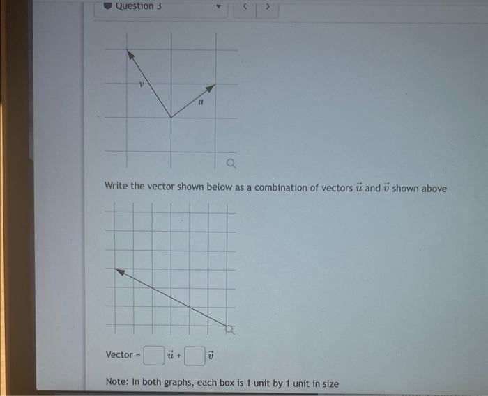 Solved Write the vector shown below as a combination of | Chegg.com