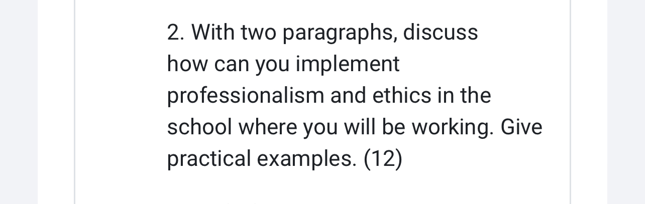 Solved With two paragraphs, discuss how can you implement | Chegg.com