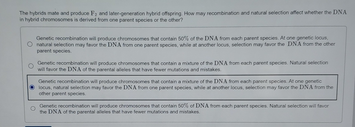 Solved The hybrids mate and produce F2 ﻿and later-generation | Chegg.com