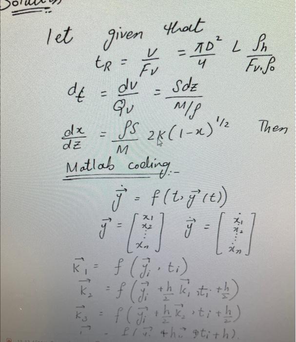 these are eight equations to be solved by Runge kutta | Chegg.com