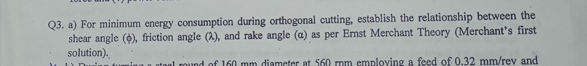 Solved Q3. ﻿a) ﻿For minimum energy consumption during | Chegg.com