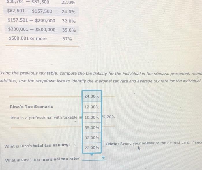Solved Calculating Taxable Income Taxable income Rate 10.0% | Chegg.com