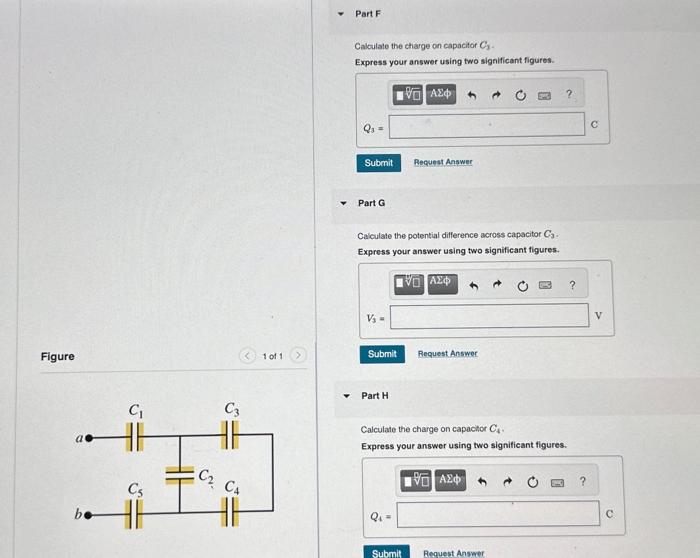 Calculate the potemisial diforence across capacitor | Chegg.com