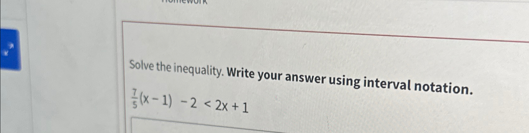 Solved Solve the inequality. Write your answer using | Chegg.com