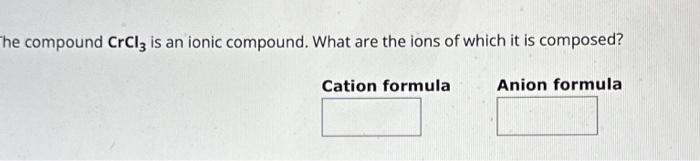 Solved The compound CaI2 is an ionic compound. What are the | Chegg.com