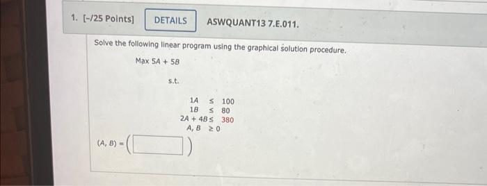 Solved Solve the following linear program using the | Chegg.com
