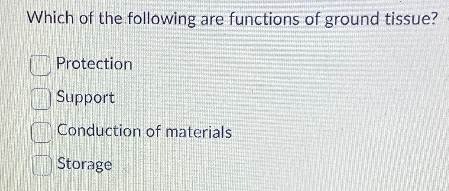 Solved Which of the following are functions of ground | Chegg.com