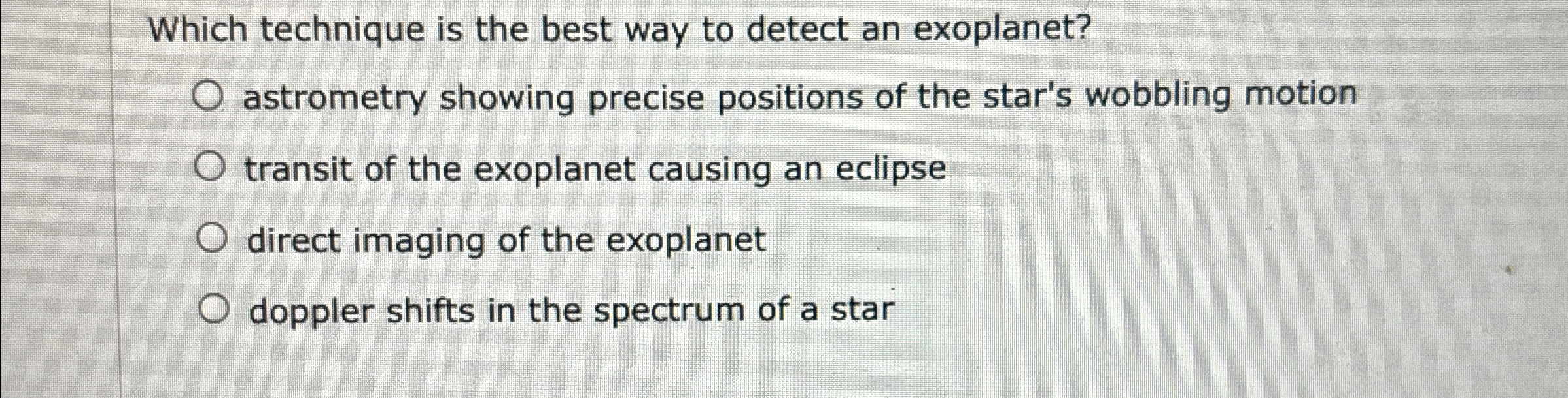 Solved Which technique is the best way to detect an | Chegg.com
