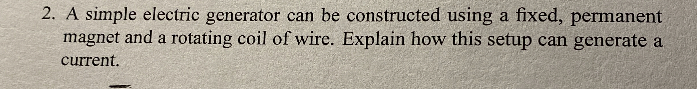 Solved A simple electric generator can be constructed using | Chegg.com