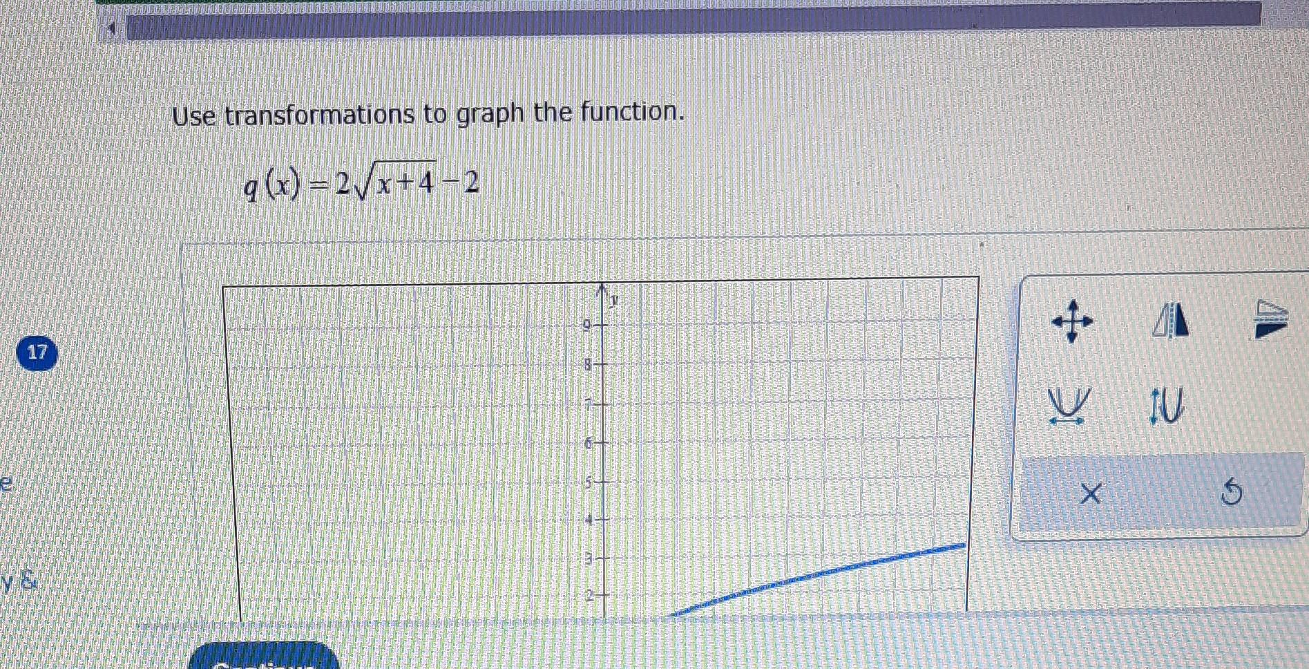 Solved Use transformations to graph the function. | Chegg.com