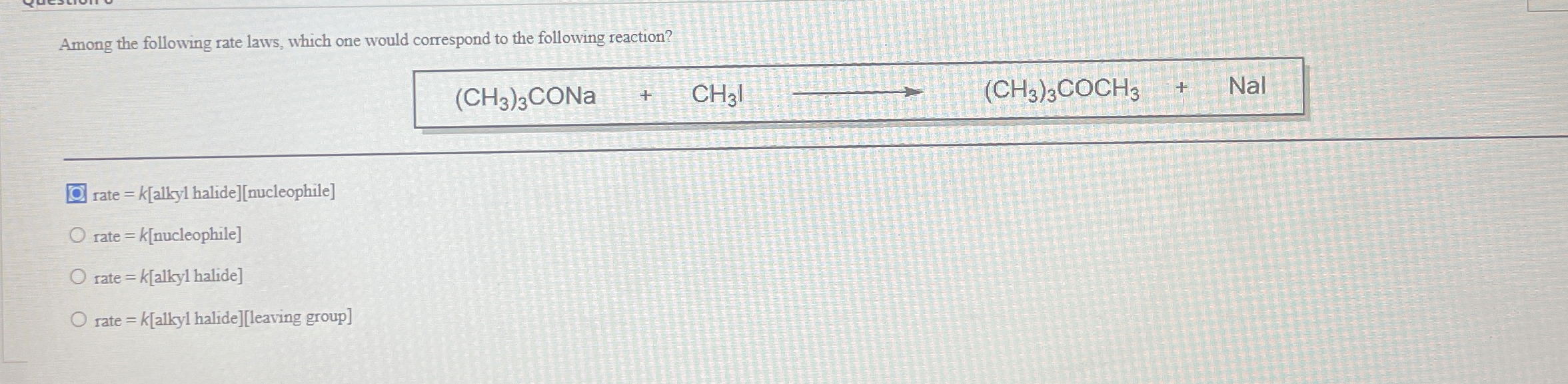 Solved Among the following rate laws, which one would | Chegg.com