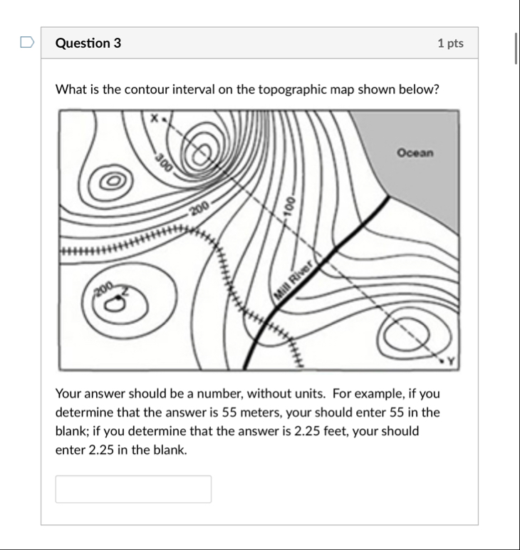 Solved Question 31 ﻿ptsWhat is the contour interval on the | Chegg.com