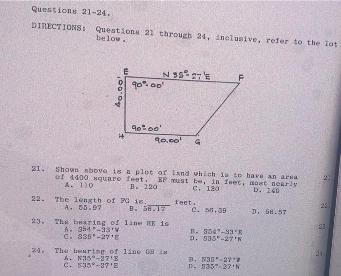 Solved Questions 21-24. DIRECTIONS: Questions 21 through 24, | Chegg.com