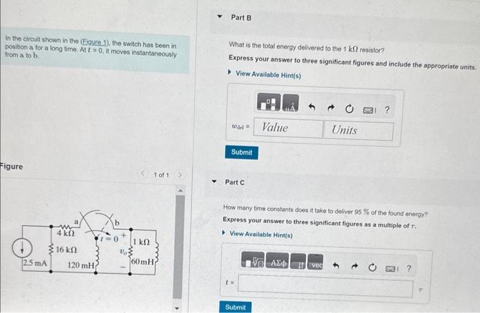 Solved In the circuit shown in the (Eigure 1), the switch | Chegg.com