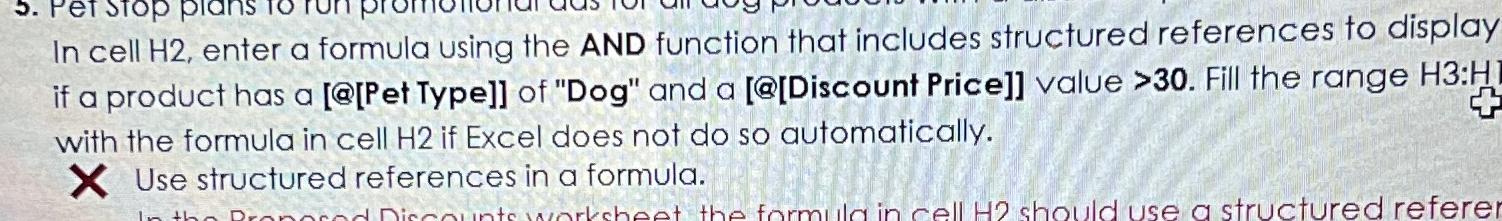 Solved In cell H2, ﻿enter a formula using the AND function | Chegg.com