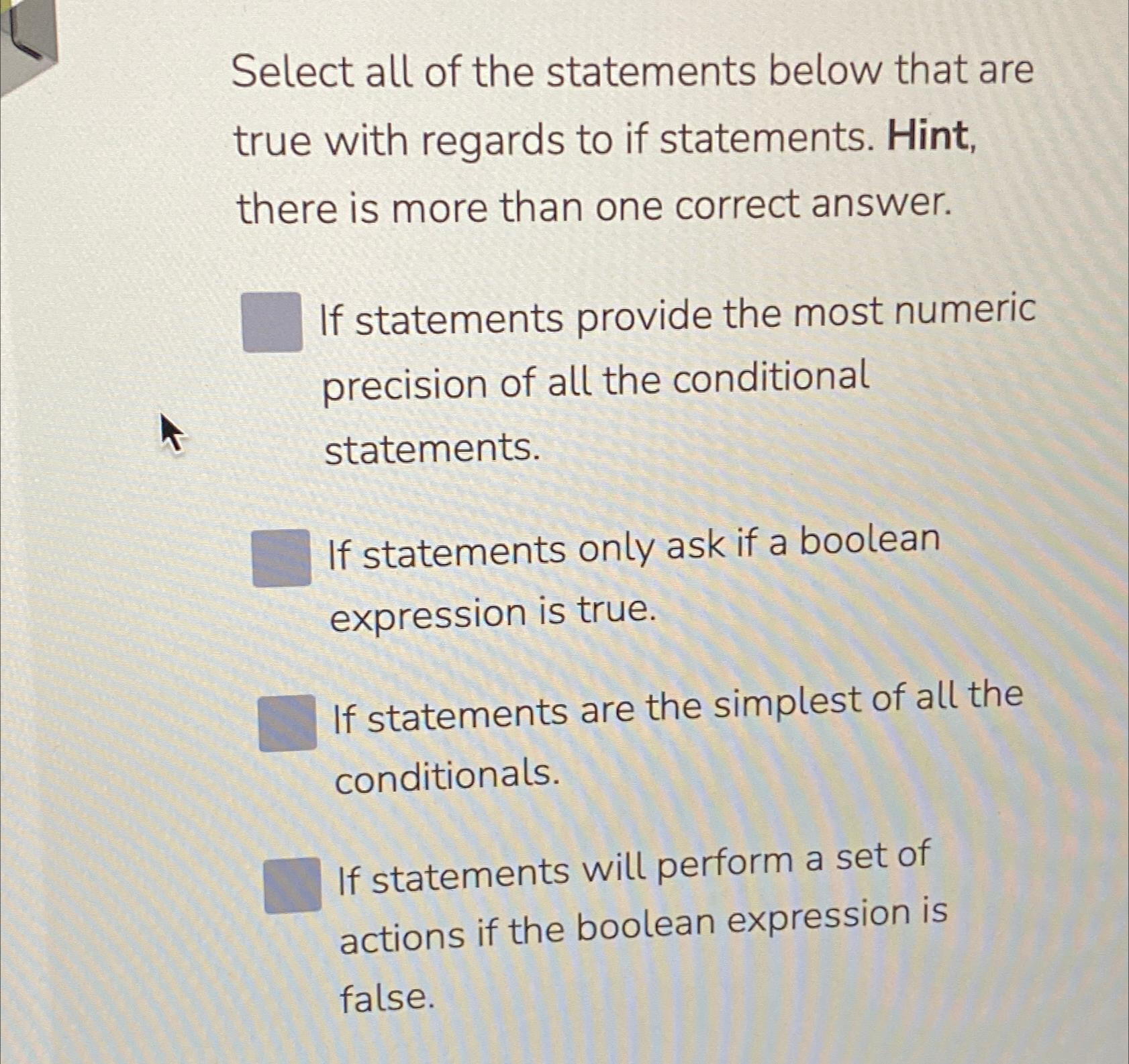 Solved Select all of the statements below that are true with | Chegg.com