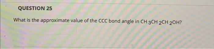 Solved QUESTION 25 What is the approximate value of the CCC | Chegg.com