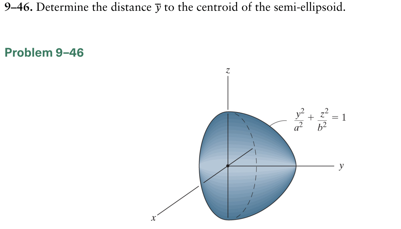 Solved 9–46. ﻿Determine the distance to the centroid of the | Chegg.com