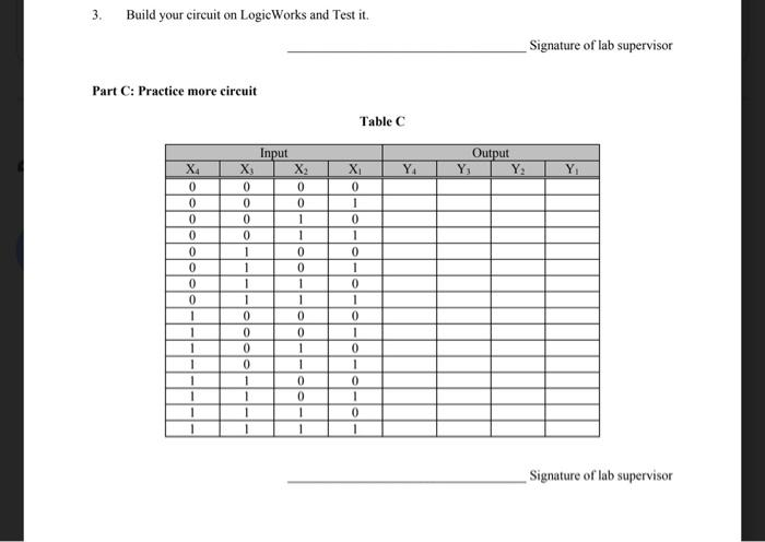 Solved C1 In This Experiment There Are 4 Bit Binary Input 
