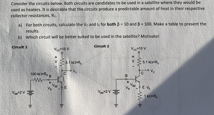 Solved Consider the circuits below. Both circuits are | Chegg.com