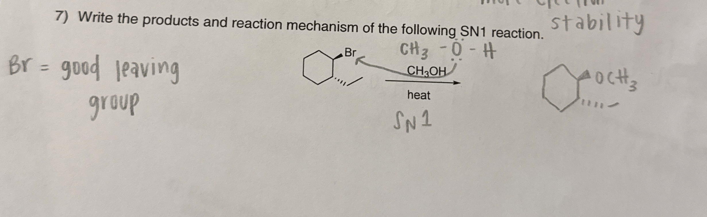 Solved Write the products and reaction mechanism of the | Chegg.com