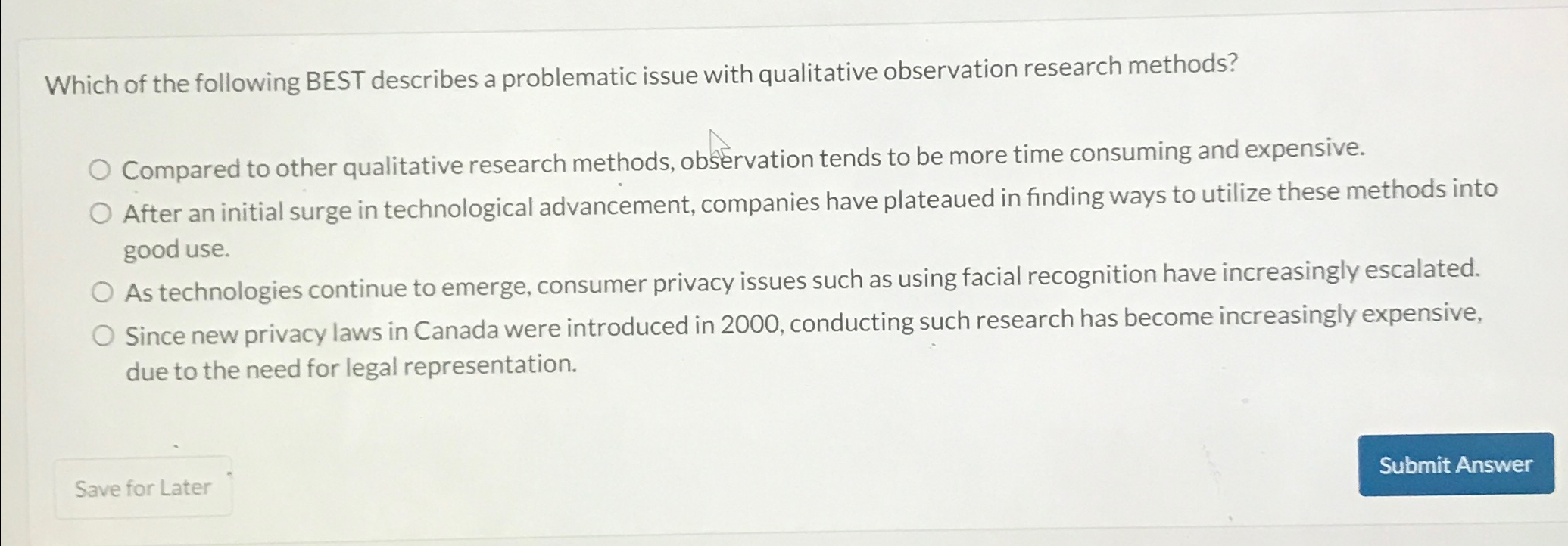 Solved Which of the following BEST describes a problematic | Chegg.com