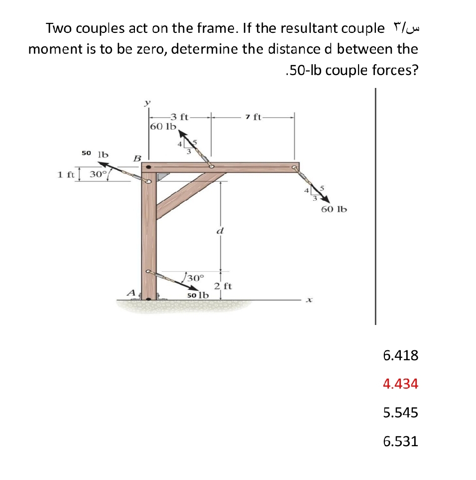 Solved Two couples act on the frame. If the resultant couple | Chegg.com
