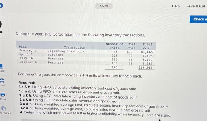 Solved During the year, TRC Corporation has the following | Chegg.com Solved During the year, TRC Corporation has the following | Chegg.com