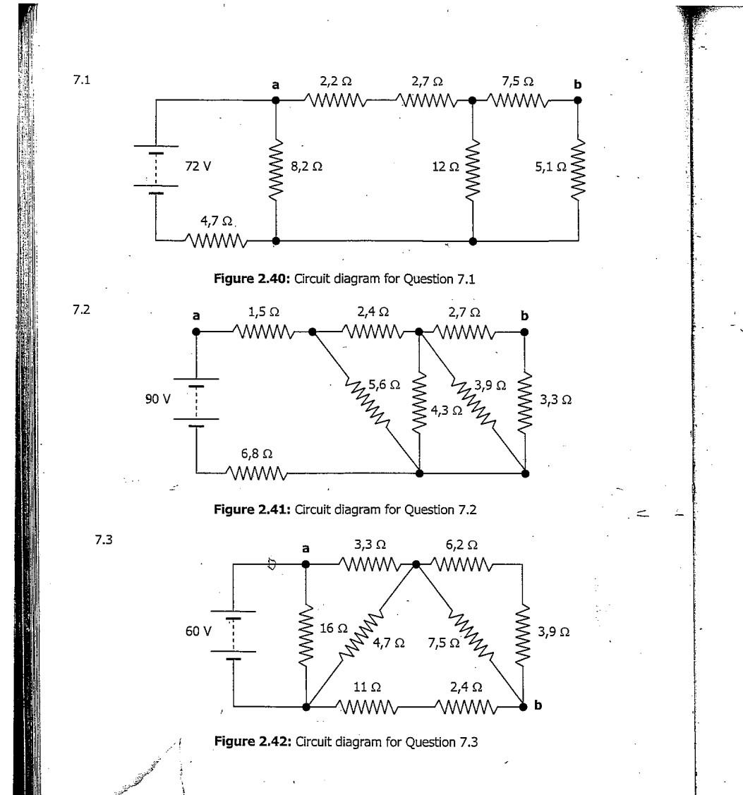 Solved 7. Calculate the voltage between points a and b in | Chegg.com
