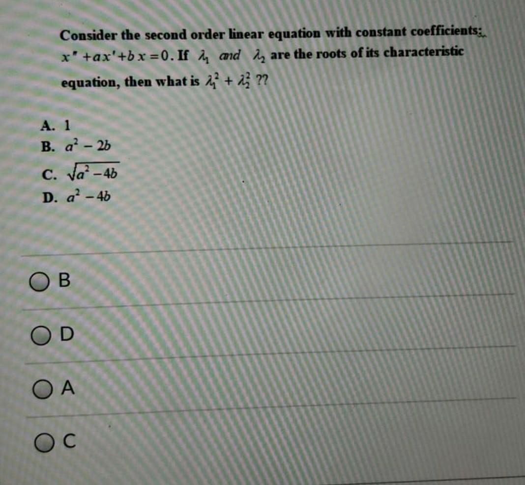 Solved Consider the second order linear equation with | Chegg.com