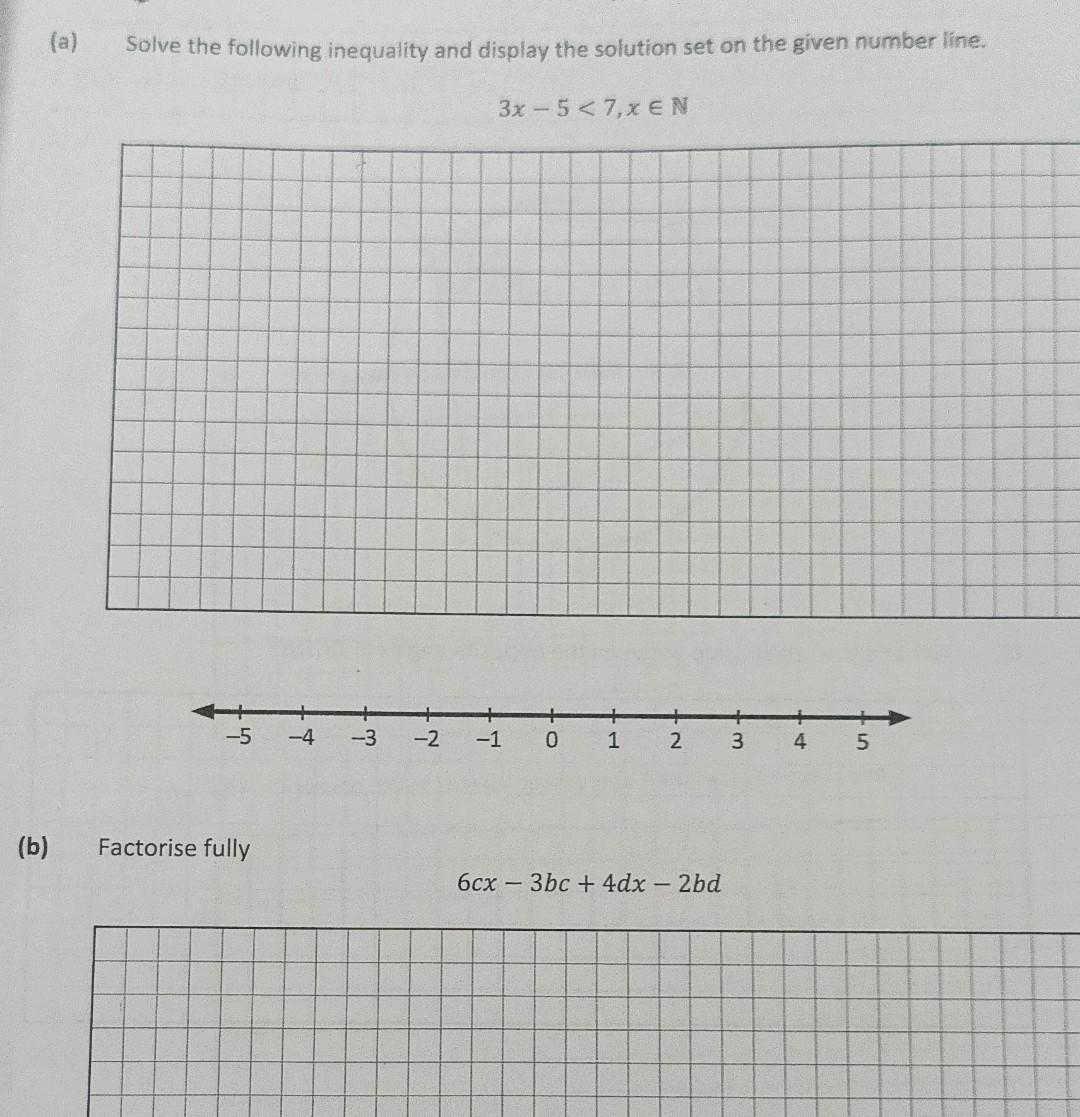 Solved (a) Solve the following inequality and display the | Chegg.com