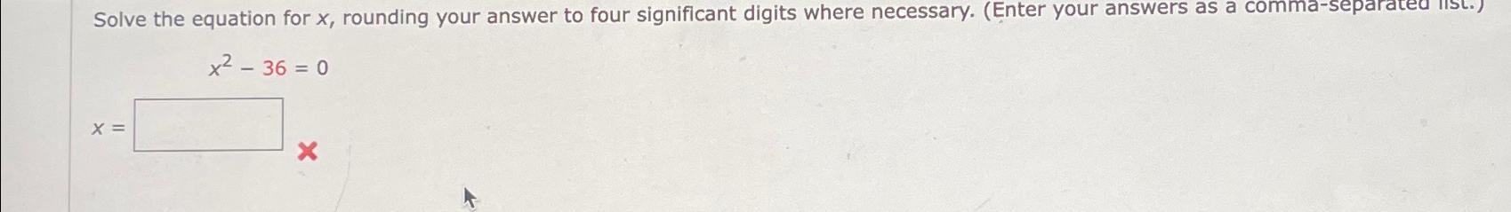 Solved Solve the equation for x, ﻿rounding your answer to | Chegg.com