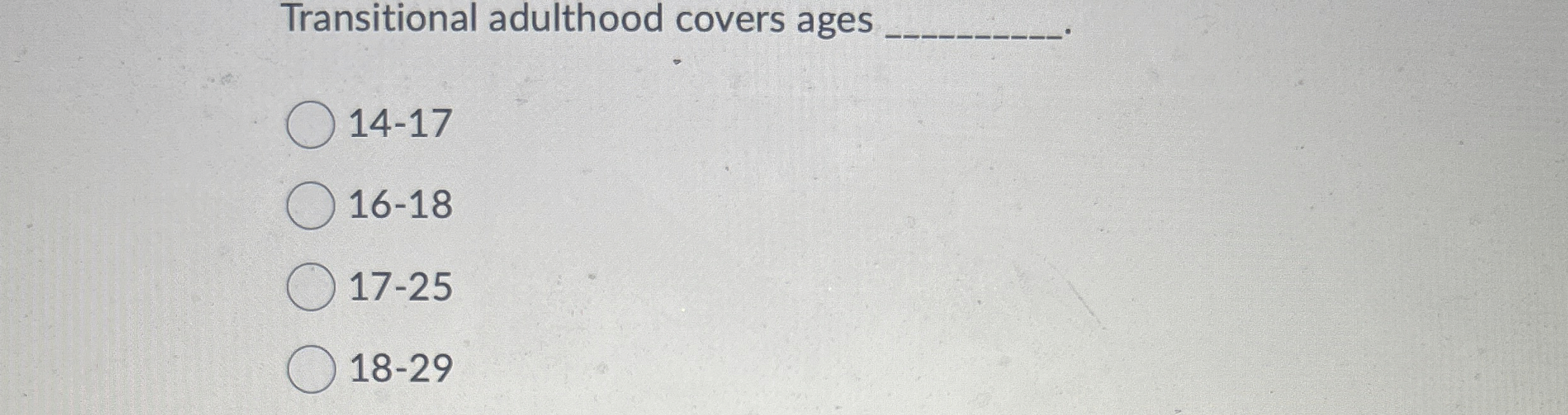 Solved Transitional adulthood covers | Chegg.com