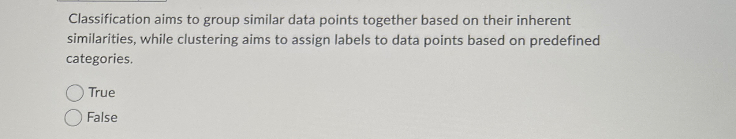 Solved Classification aims to group similar data points | Chegg.com