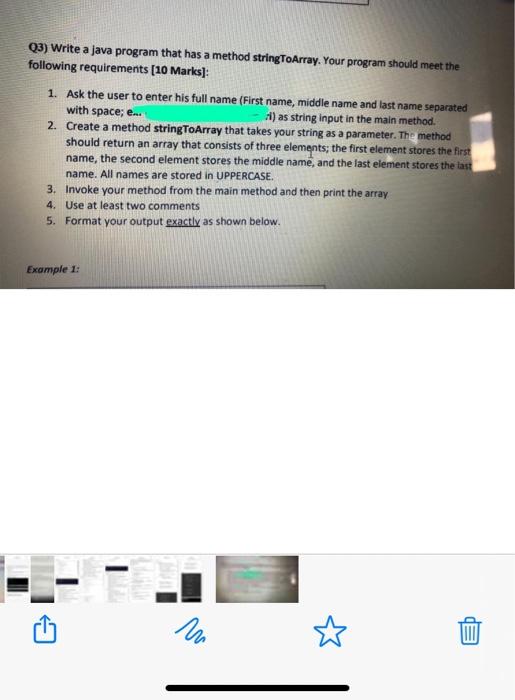 Solved Q3) Write a java program that has a method | Chegg.com