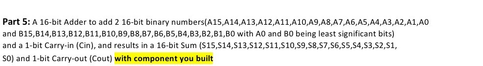 Solved Write a vhdl codr for a 16-bit Adder to add 2 16-bit | Chegg.com