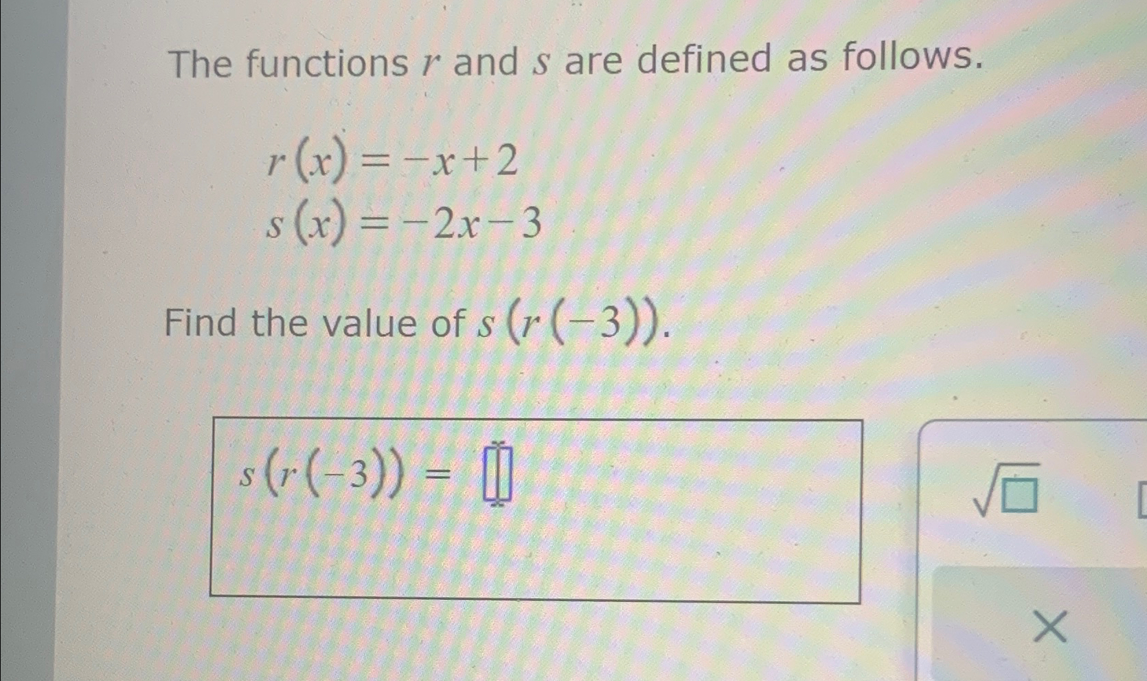 Solved The functions r ﻿and s ﻿are defined as | Chegg.com