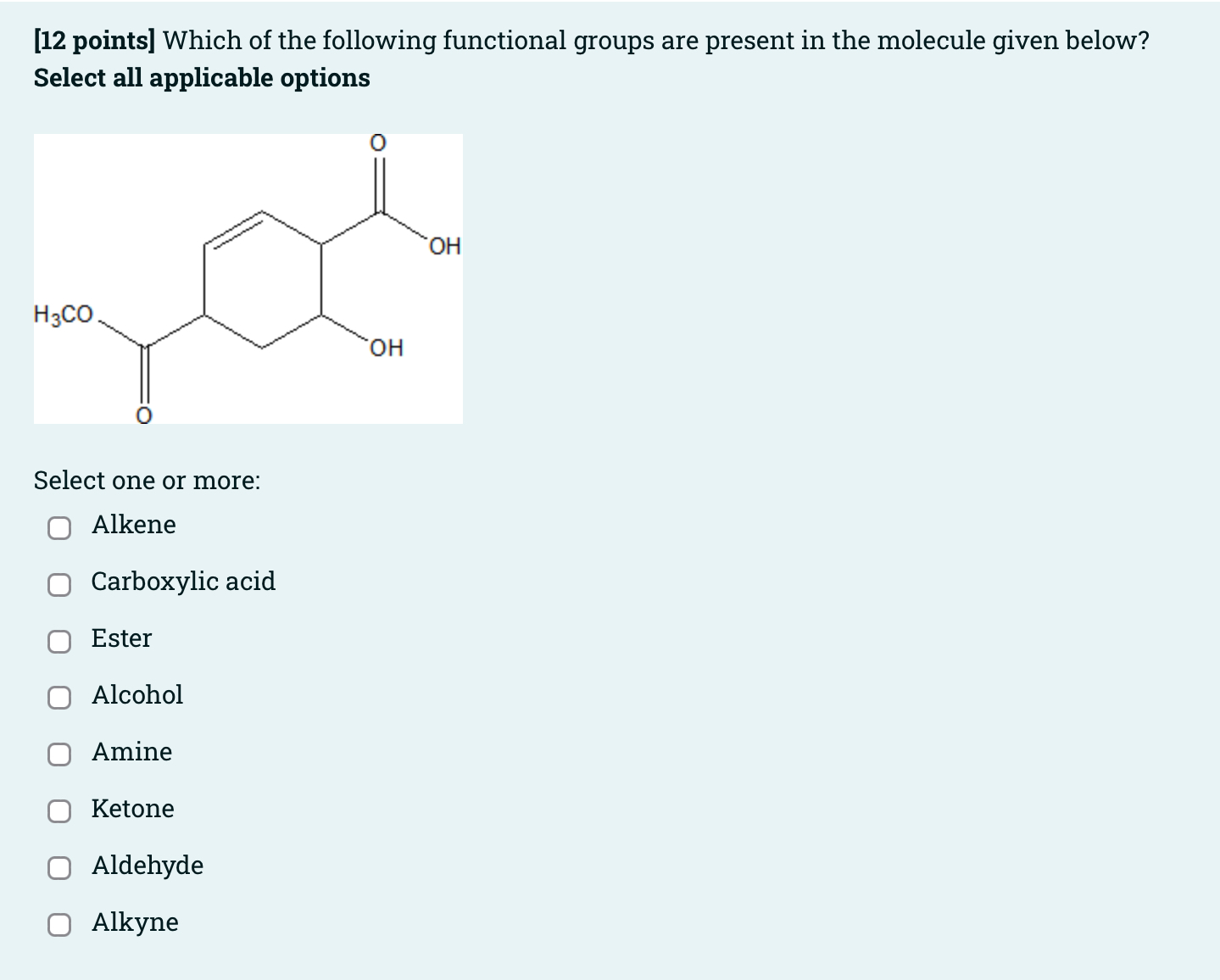 Solved [12 ﻿points] ﻿Which of the following functional | Chegg.com