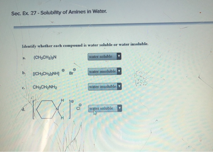 Solved Identify whether each compund is either water | Chegg.com