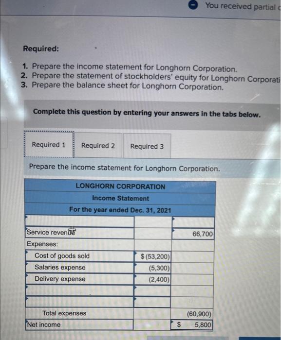 Solved Problem 1-3A Prepare financial statements (LO1-3) | Chegg.com