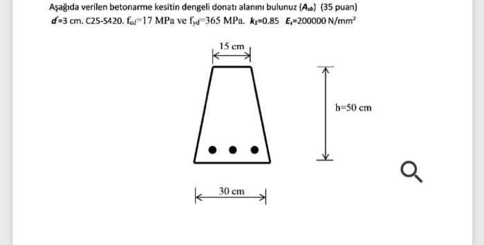 Solved Find the balanced reinforcement area of the | Chegg.com