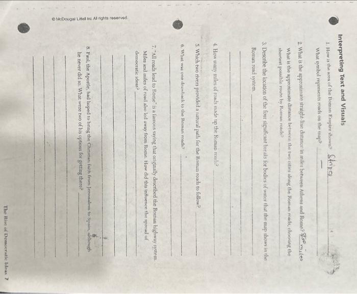 Interpreting Text and Visuals 1. How is the aren of | Chegg.com